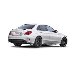 Akrapovic exhaust Mercedes C63 AMG sedan W205 with carbon tailpipes
